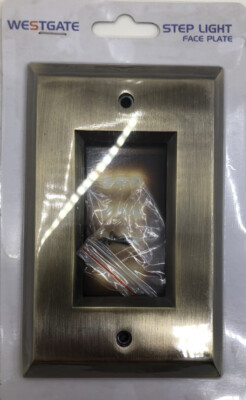 STEP LIGHT FACE PLATE ANTIQUE BRONZE SLT-F-AZ WESTGATE | eBay