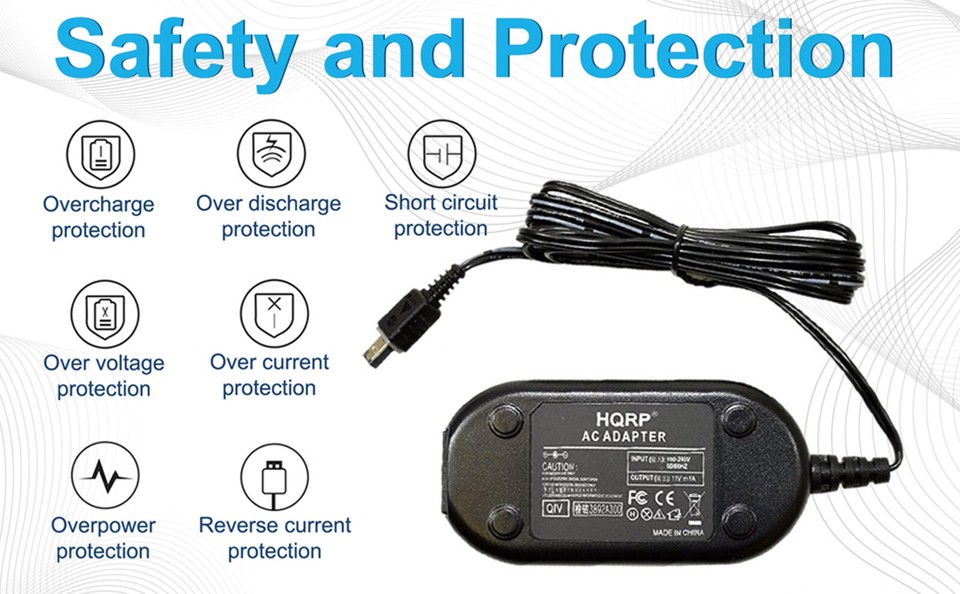 AC Adapter for JVC Everio GZ-MG130 GZ-MG155 GZ-MG255 GZ-MG330 Black ...