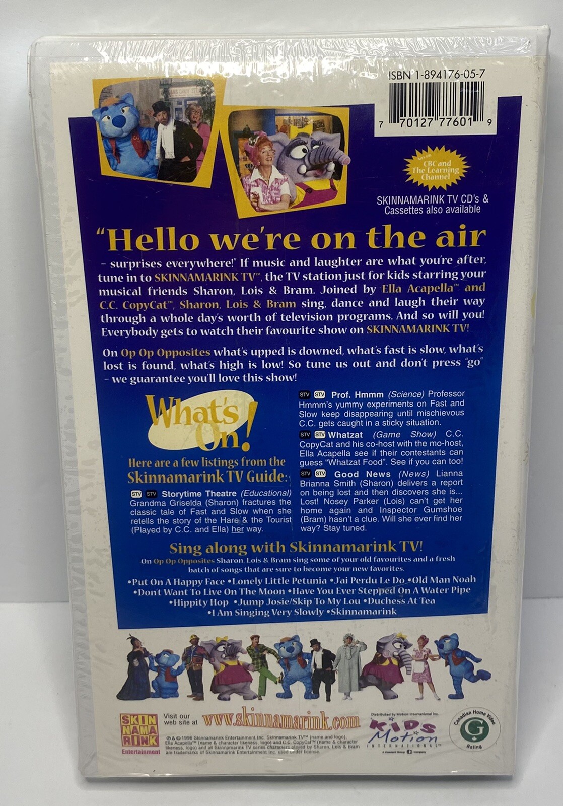 NEW! Sharon Lois Bram Op Op Opposites (VHS Cassette, 1996, Rare HTF ...