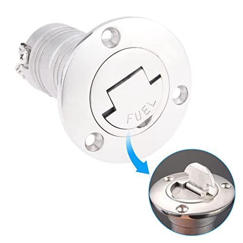 1.5inch Boat Deck Fuel Filler Steel Marine Gas Caps With Keyless Cap ...