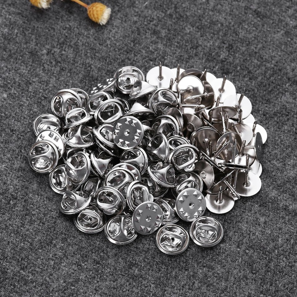 120 PCS Diy Jewelry Accessories Pin Backs Lapel Holder Blank Tie | eBay ...
