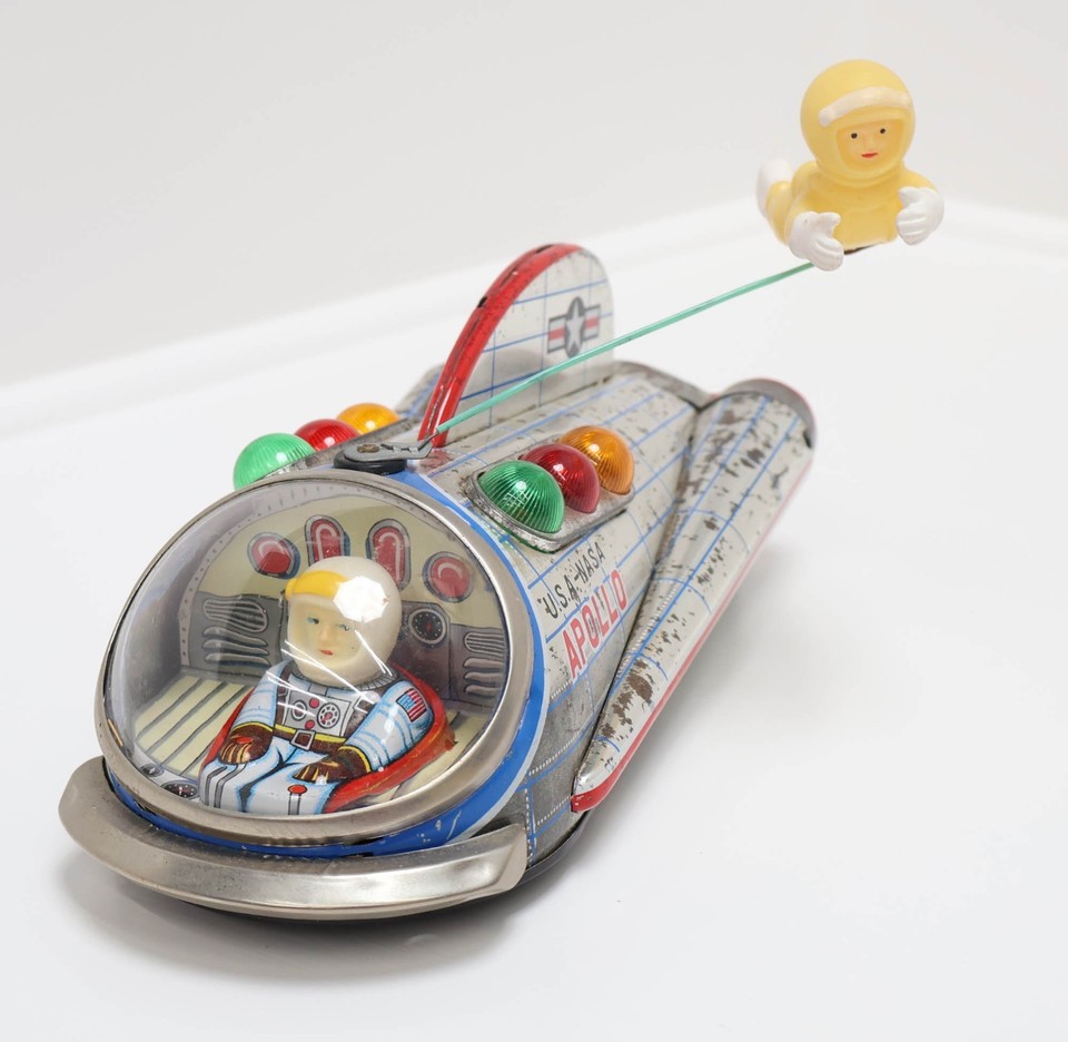 Vintage Battery Operated USA-Nasa Apollo Spaceship Tin Toy W/Box Japan ...