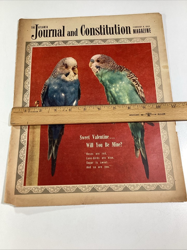 Lovebird Print Cover 1953 Atlanta AJC Guess 2964 East Rocksboro Road ...