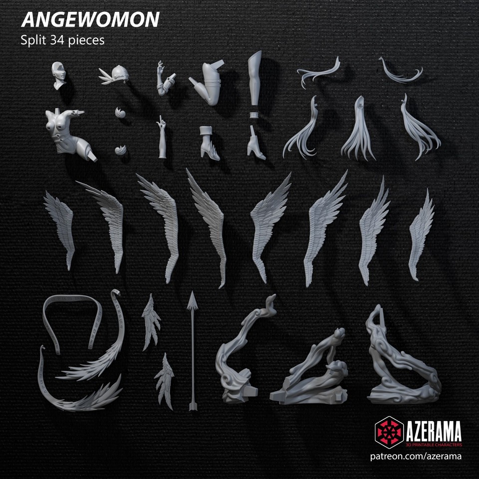 Angewomon - Figure 3d Print Model kit Unpainted Unassembled | eBay