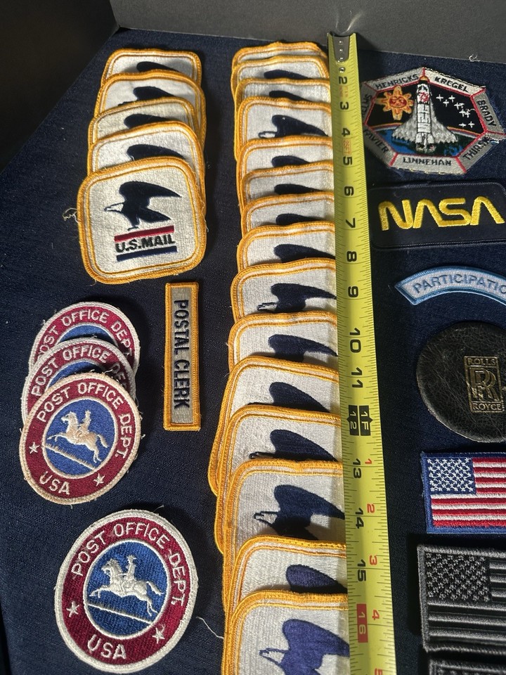 Vintage Mixed Patch Lot 71 PCS USPS US Mail NASA Army Military Flags ...