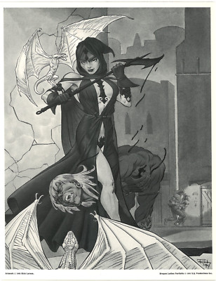 DRAGON LADIES Art Print 6 Rich Larson art S Q Pub 1995 Sexy | eBay