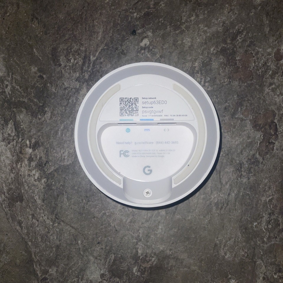 Google WiFi System Router Mesh System (NLS-1304-25) White No Power ...