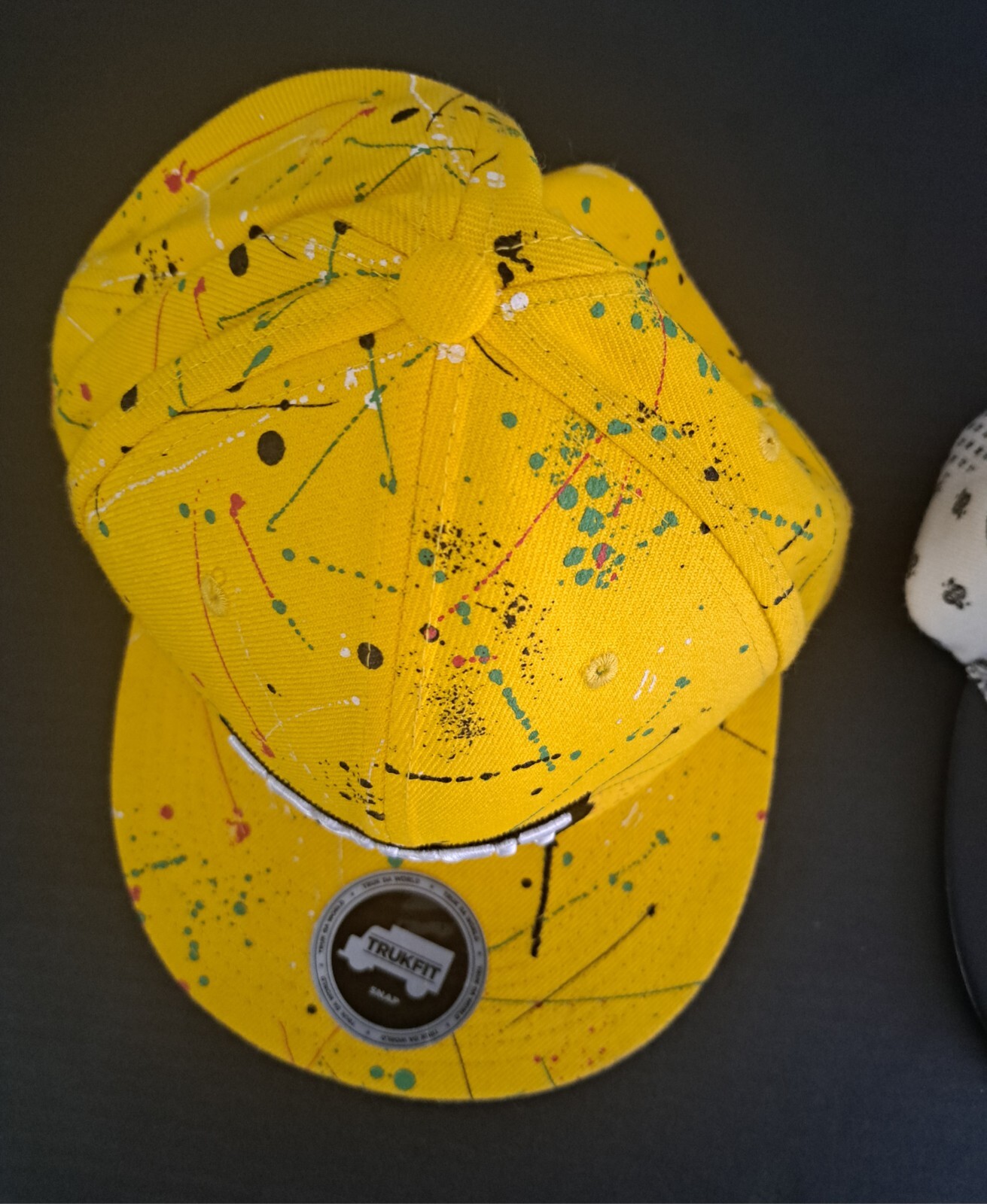 Trukfit Black White & Paint Splatter Yellow hats - Gem