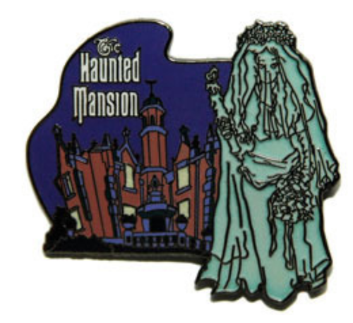 Disney Pin Haunted Mansion Ghost Bride Attic Glows in the Dark LE 2500 ...