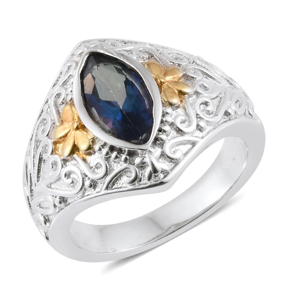 NEPTUNE BLUE TOPAZ STEEL RING 7 #neptunebluetopazrings #neptuneblue # ...