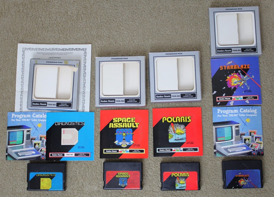 RADIO SHACK TANDY TRS-80 COLOR COMPUTER 2 & 10 GAMES MODEM APPLIANCE ...