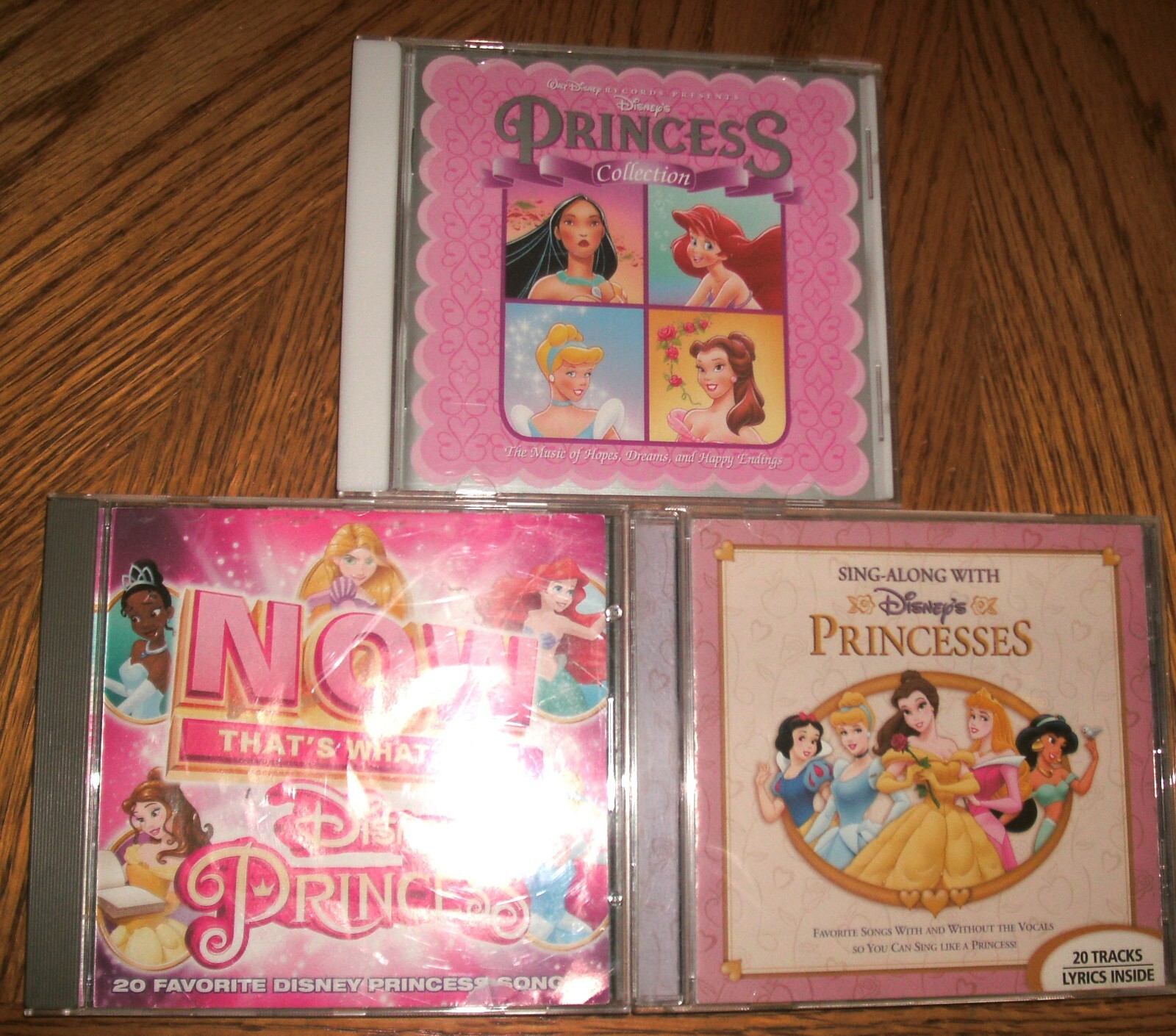 Lot of 3 Disney Princess CDs: Sing Along, Hopes Dreams Happy Endings | eBay