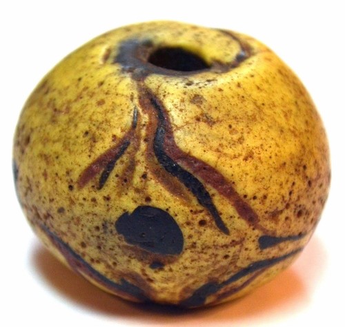 Antique Akoso Bodom African Powder Glass Eye Bead Black Core Ghana ...