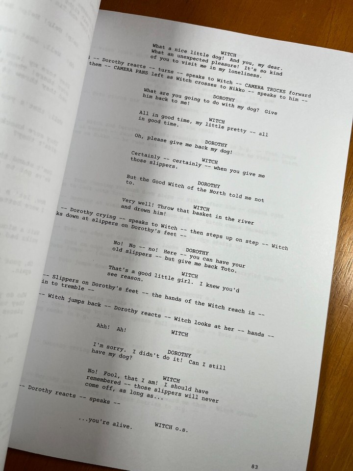 The Wizard of Oz Script Signed- Autograph Reprints- 115 Pages, Judy ...