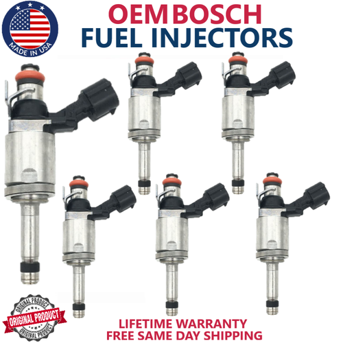 x6 GENUINE BOSCH Fuel Injectors For 2015-2019 Ford Transit-350 HD 3.5L ...