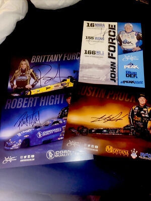 2023 Brittany Force John Force , Austin Prock & Hight NHRA Autograph ...