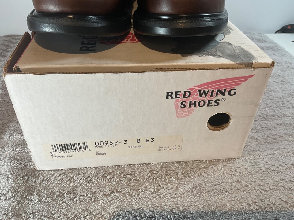 NOS Men’s Red Wing USA Super Sole 952 Round Toe Work Boots MULTIPLE ...