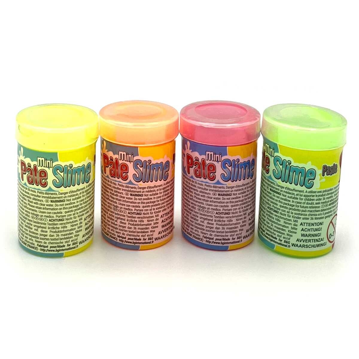 Slime Glibber Set Sortiment 4 Farben je 30g gelb orange pink grün ...