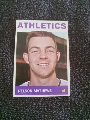 1964 Topps Nelson Mathews Kansas City Athletics Baseball Card #366 | eBay