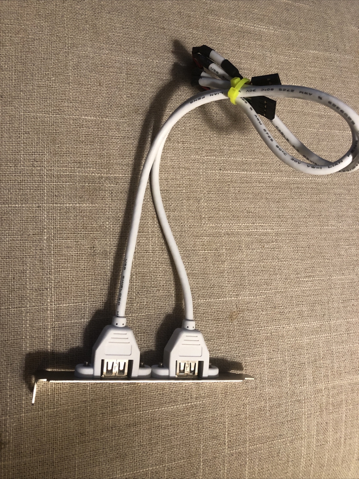 2 Port USB 2.0 A Female Slot Plate Adapter, 2X5 Pin Motherboard ...