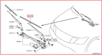 28890-1LB0A Nissan Blade assy-windshield wiper 288901LB0A, New Genuine ...