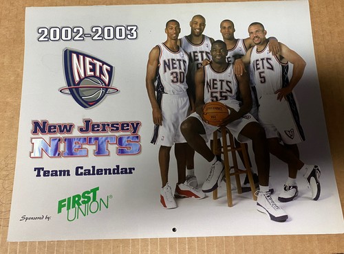 2002-03 New Jersey Nets Team Calendar Jason Kidd Mutumbo | eBay