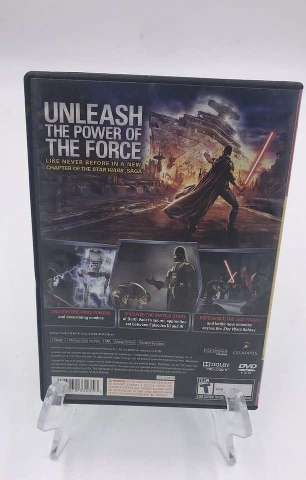 Star Wars: The Force Unleashed (PlayStation 2, 2008) PS2 Complete CIB ...