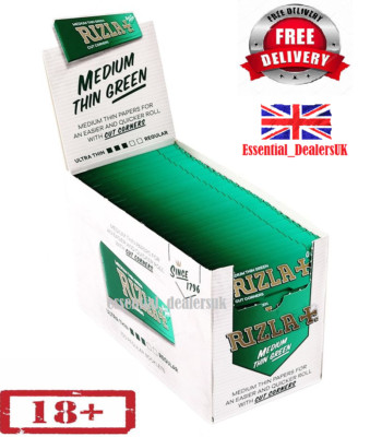 Genuine Rizla Green 1/5/10/25/50/100 Standard Regular Cigarette Rolling ...