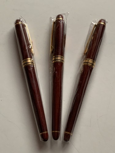 Lot Of 3 Brand New Wood/Metal Calligraphy Pens With Genius Iridium ...