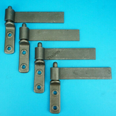 4 x 6" Tailgate Door Drop Side Hinge and BOLT-ON Gudgeon Pin Set ...