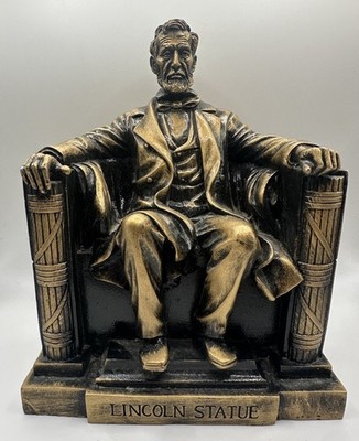 Abraham Lincoln Statue Bronze Finish Mini Replica | Lincoln Memorial ...