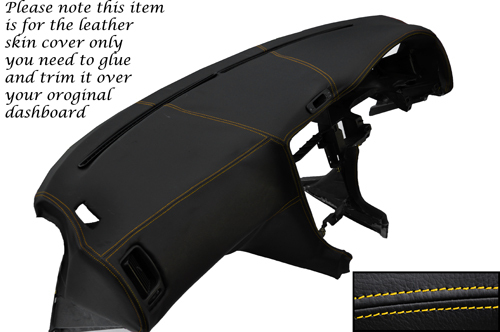 YELLOW STITCH FITS TOYOTA MR2 MK2 1989-2000 DASH DASHBOARD LTHR SKIN ...
