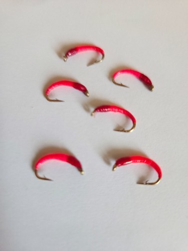 6 x Pink Buzzers Fly Fishing Wet Trout Flies Size 10 | eBay UK