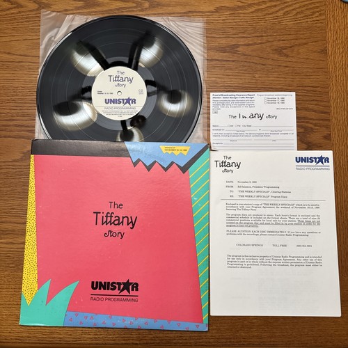 Unistar Radio Programming The Tiffany Story Vinyl + Line Sheets 1990 | eBay