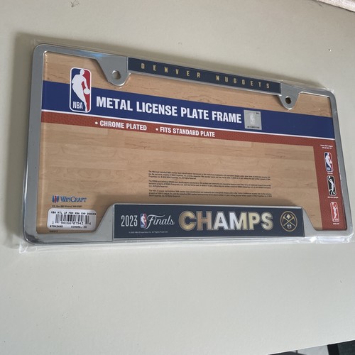 DENVER NUGGETS 2023 NBA FINALS🔥 CHAMPS 🔥LICENSE PLATE FRAME CHROME ...