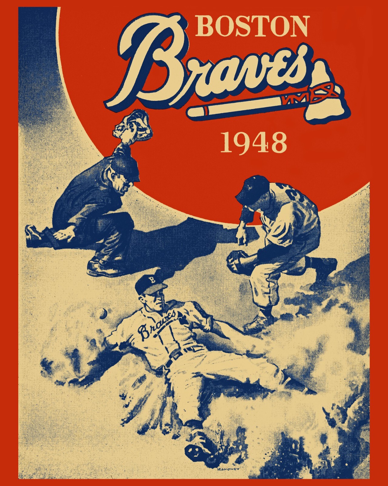 1948 Boston Braves Wall Art Poster - 8x10 Color Photo | eBay