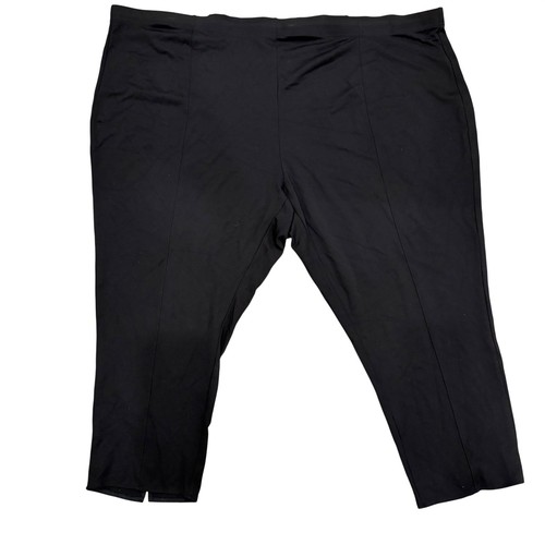 Catherines Curvy Collection Black Pull On Cropped Pants Plus Size 6X ...