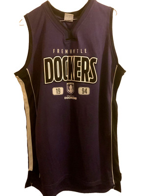 FREMANTLE DOCKERS BASKETBALL JERSEY singlet guernsey #94 SIZE L | eBay ...