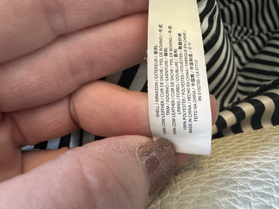 KATE SPADE Southport Avenue Lydia ivory black Leather bag MSRP $428 ...