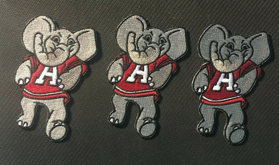 Alabama patch Bama Crimson Tide elephant patch iron on embroidered 3.5 ...