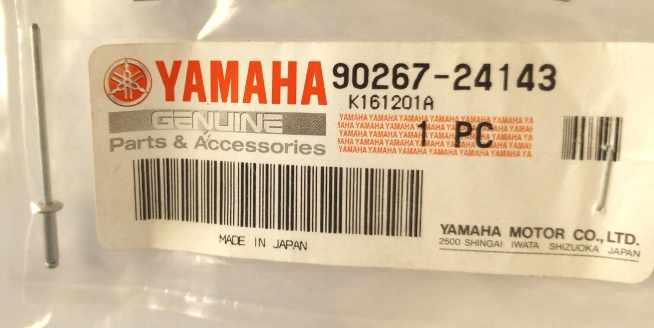 Yamaha Wolverine, YXZ1000 Rivet, Blind NOS 90267-24143 (L-7666) | eBay