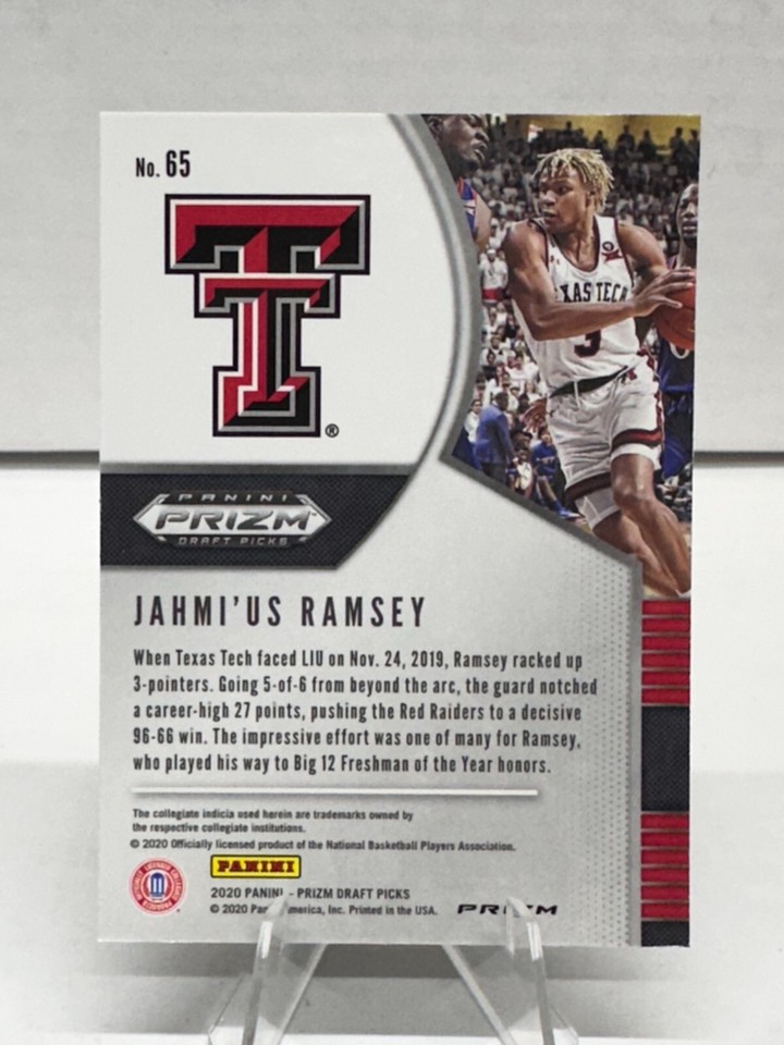 2020 Panini Prizm Draft Picks Green Prizm #65 Jahmi'us Ramsey RC Texas ...