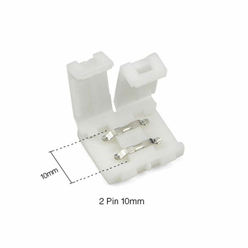 5pcs 10mm 2-Pin Double End Connector Clips for 5050 5630 LED Strip ...