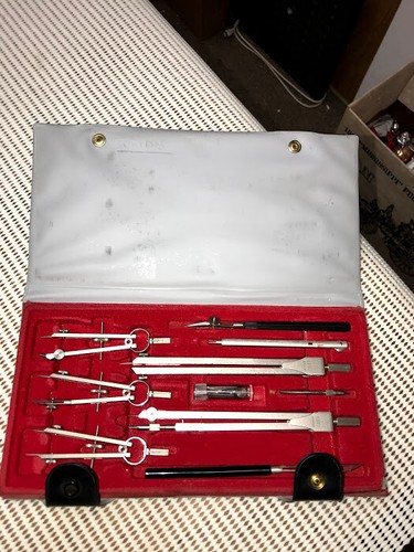 Lutz West Germany Drafting instrument Set #1 6675-00-926-4360 "Us Gov. Property" | eBay