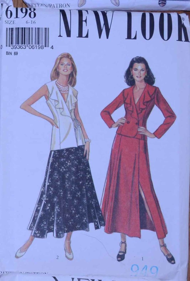 New Look Sewing Patterns Women's Multi-sized 8-18 Bust 34-44 +Handbags ...