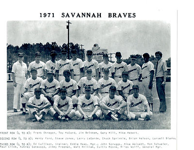 1971 SAVANNAH BRAVES 8X10 TEAM PHOTO ATLANTA BASEBALL GEORGIA USA | eBay
