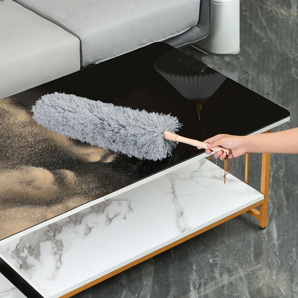 Wooden Handle Dust Brush Anti Static Microfiber Duster Dust Cleaner ...