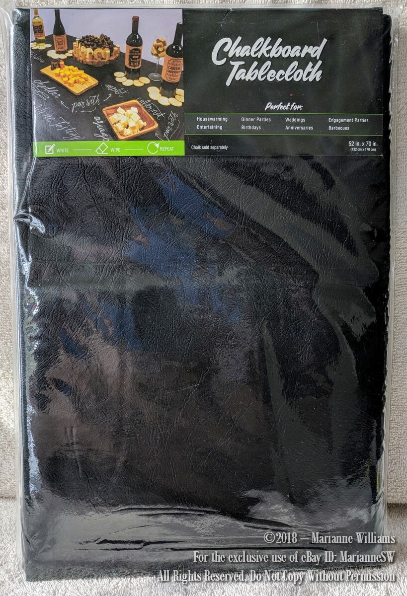 NEW Chalkboard Tablecloth WRITE WIPE REPEAT HOLIDAY THANKSGIVING BUFFET ...