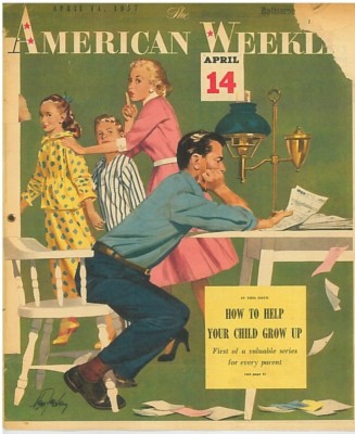American Weekly Magazine April 14 1957 Deborah Kerr Ellery Queen story ...