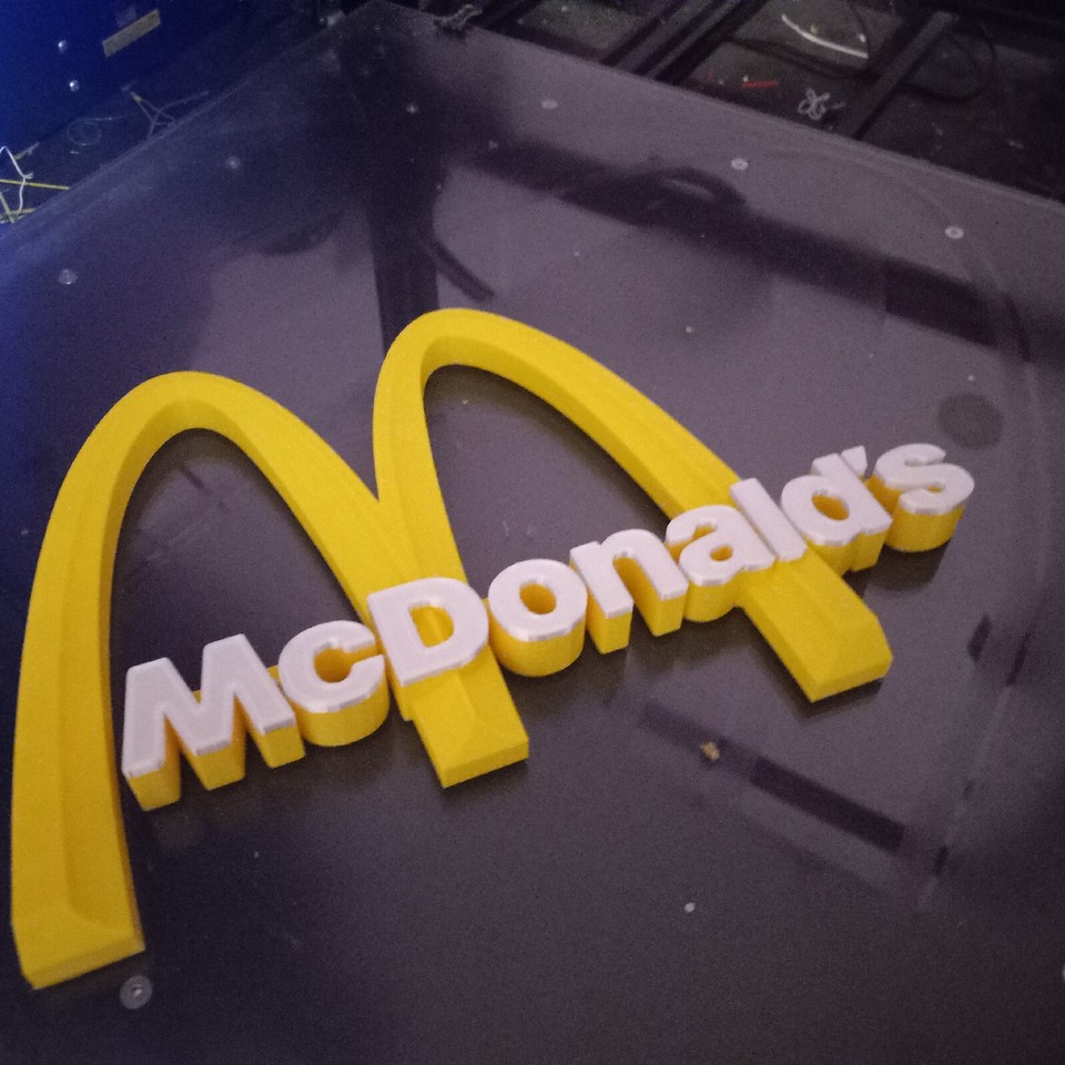 McDonald’s 3D Logo Sign Golden Arches With Letters 15" 3D Printed | eBay